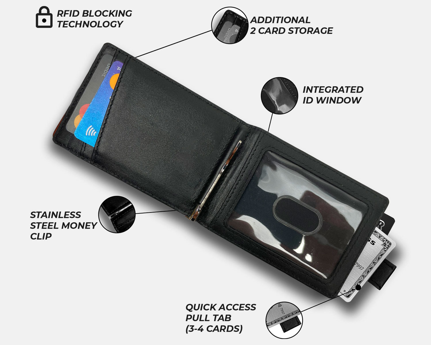 TITAN X Bifold Edition | Minimalist RFID-blocking Leather Wallet